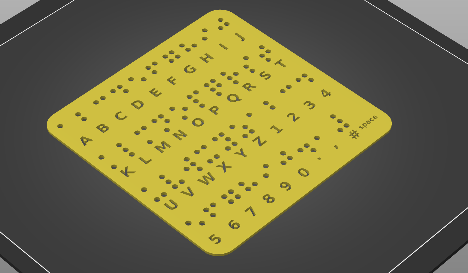 Braille Template by Miguel Quiroga Bóveda | Download free STL model ...
