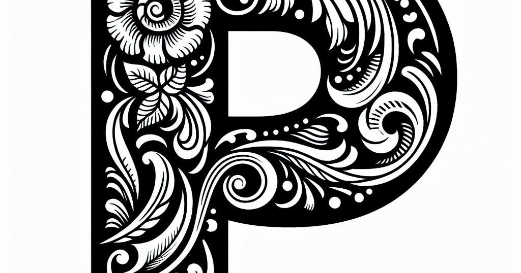 Frottage creation: letter P (version 1) by Nina Máčová | Download free ...