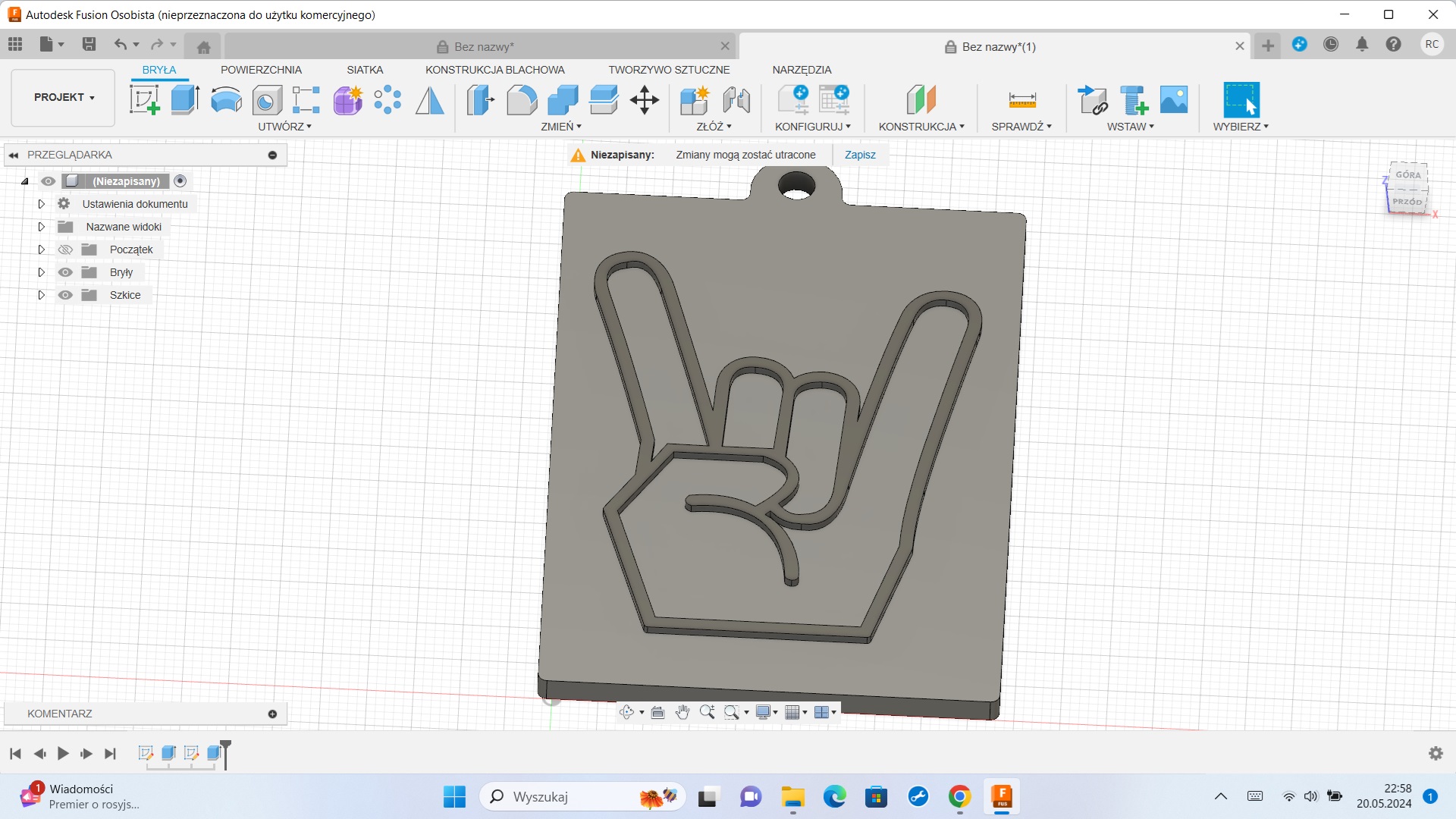 Everything's OK gesture keychain by SCANER | Download free STL model ...