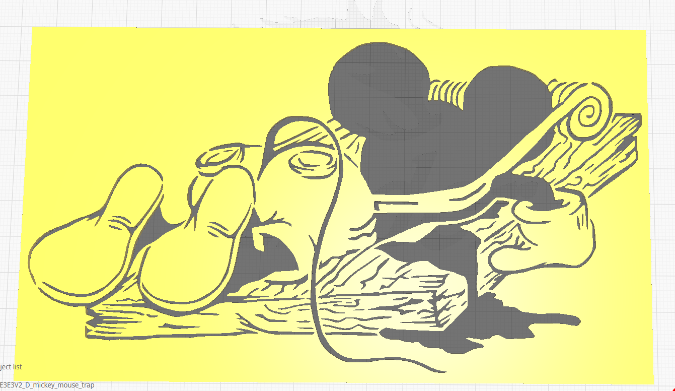 Mickey Mouse Trap Stencil por kent wilson | Descargar modelo STL ...