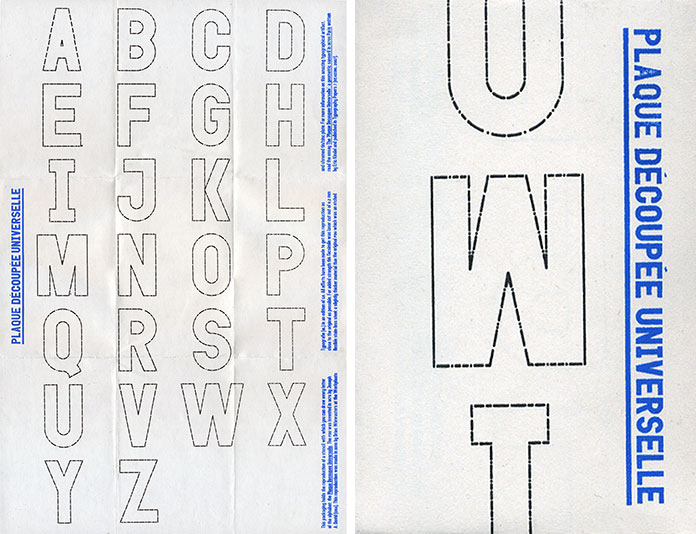 Lettering Stencil - Plaque Découpée Universelle (PDU) 1876 von Nelson ...