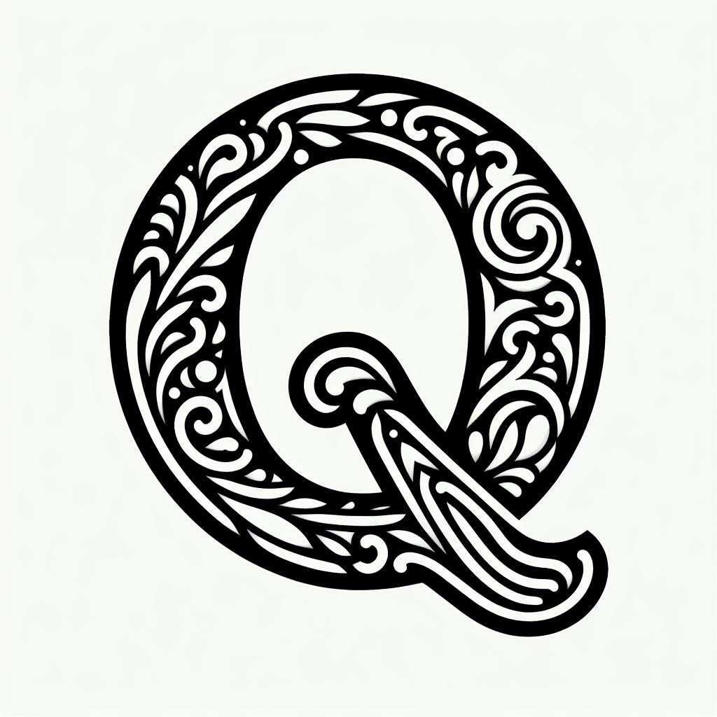 Frottage creation: letter Q (version 1) by Nina Máčová | Download free ...