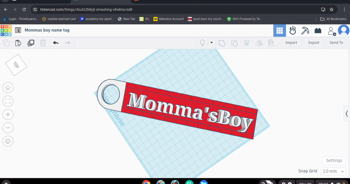 Momma's Boy name tag by USA BOY | Download free STL model | Printables.com