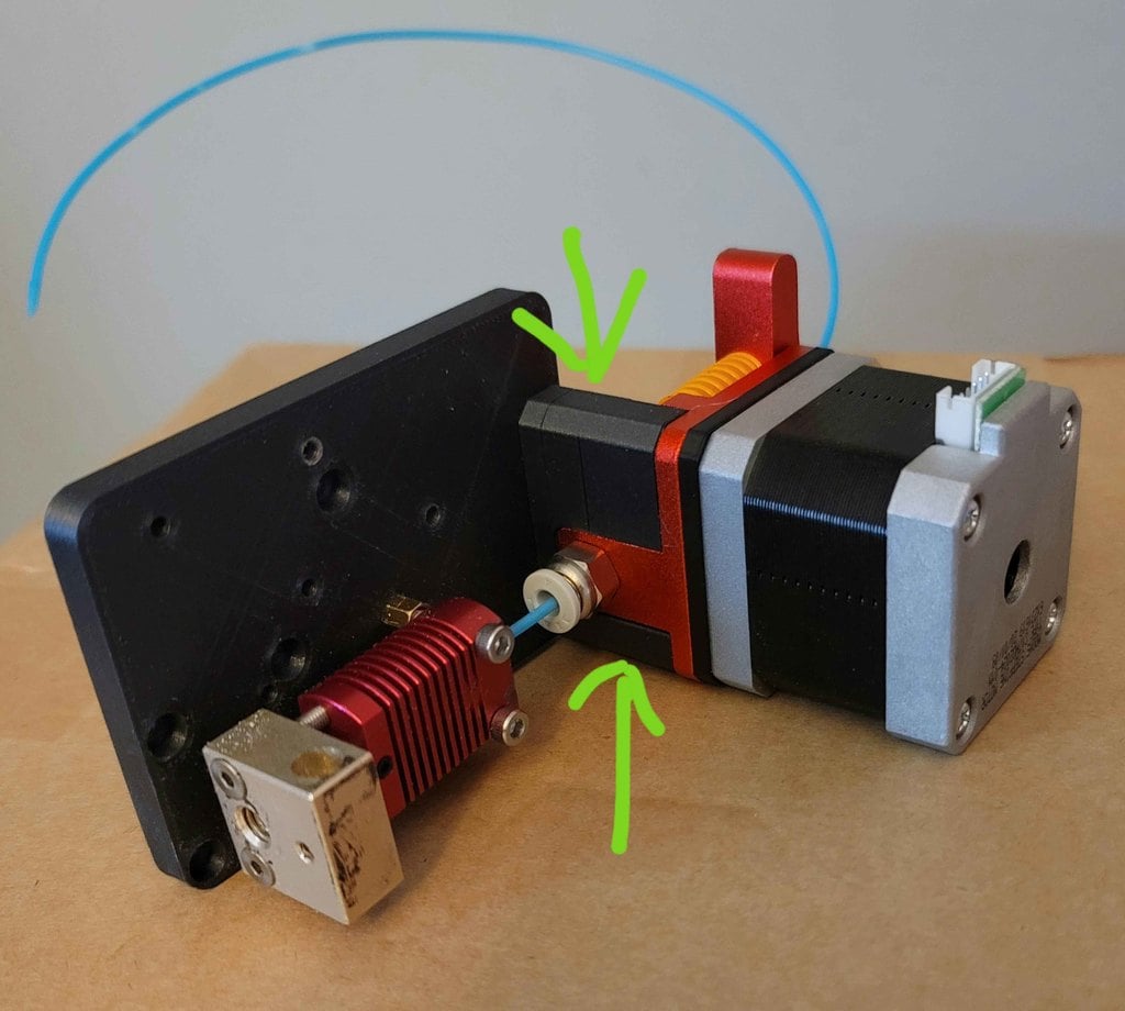 Dual Gear Extruder mount for 3DFused direct drive bracket by ...