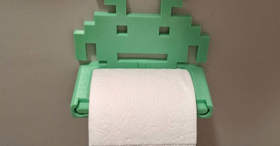 Toilet Paper Holder (remix) - Space Invaders by CritterNinja | Download ...