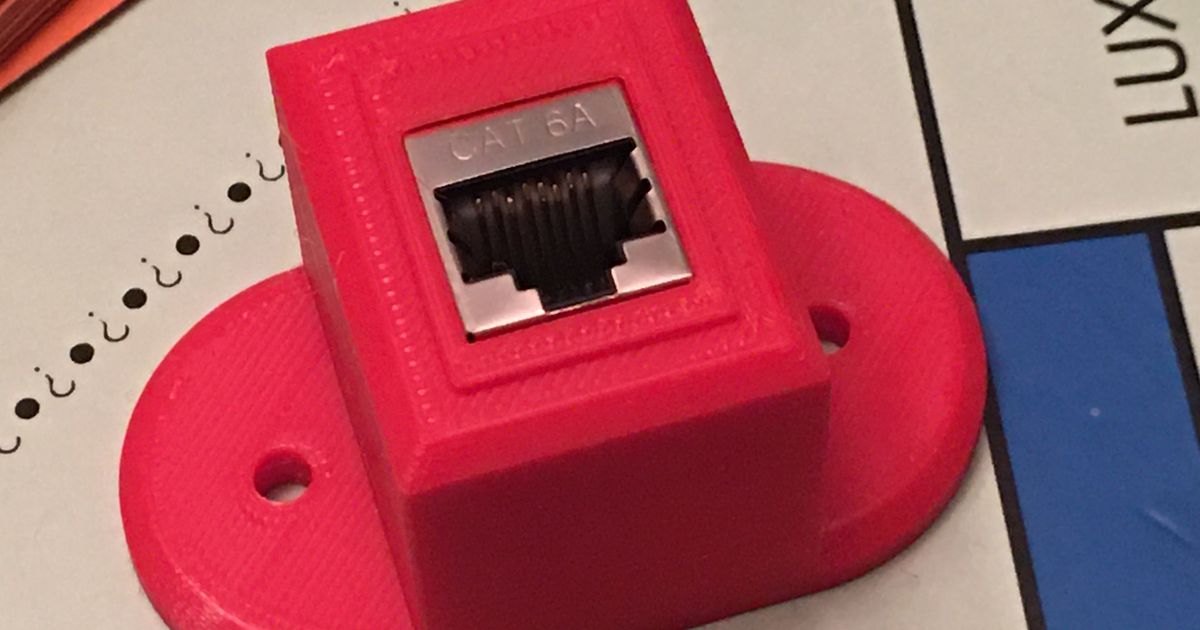 RJ45 Keystone Ethernet Cable Mount - Various Sizes by Real 3D Prints ...