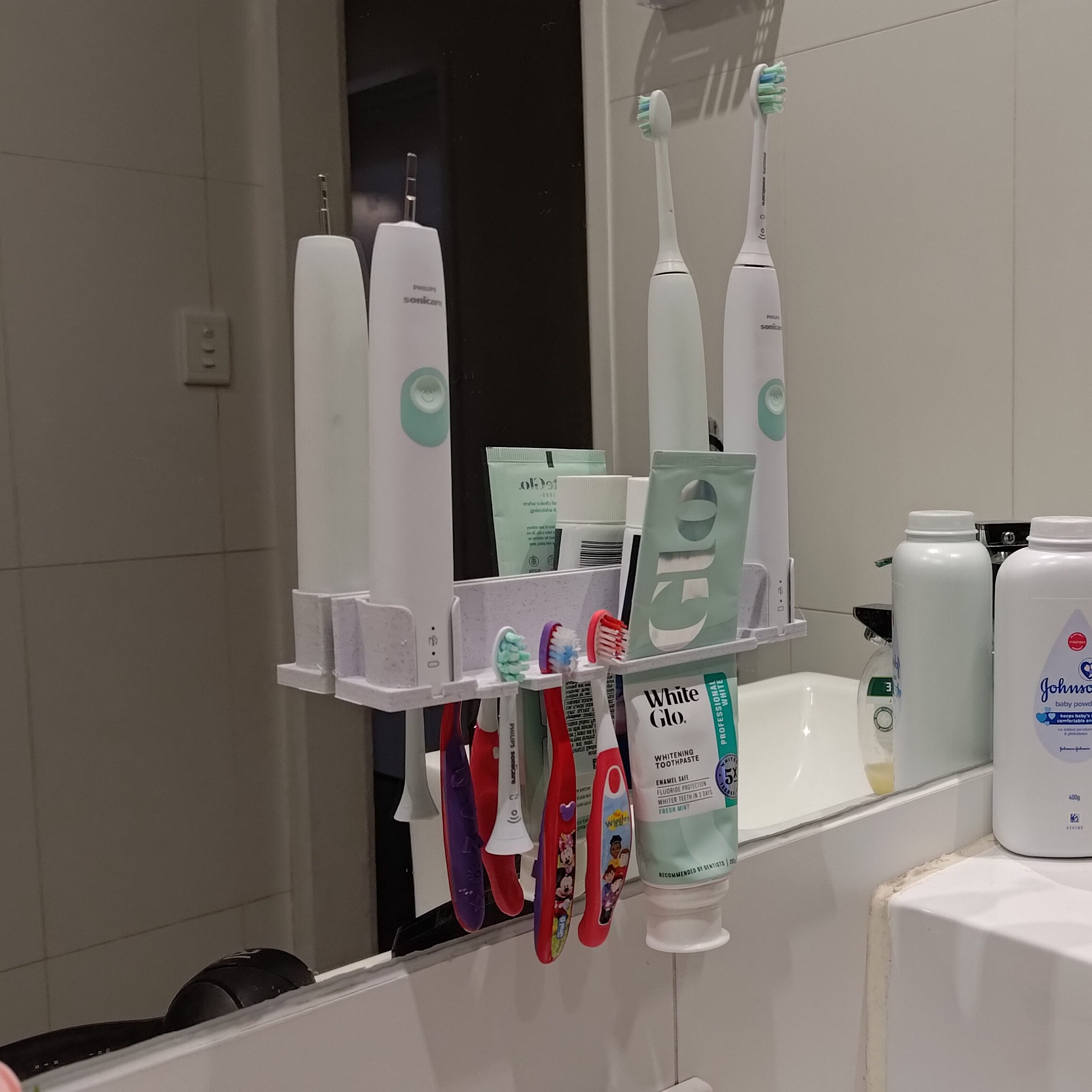 Toothbrush and Toothpaste Holder - Mirror Mounted by Vultron | Download ...