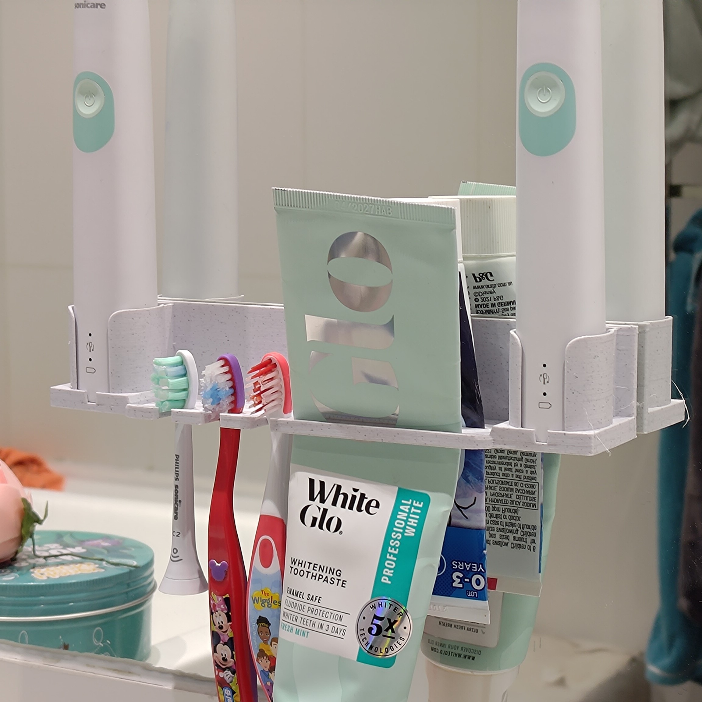 Toothbrush and Toothpaste Holder - Mirror Mounted by Vultron | Download ...