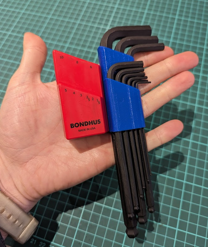 Bondhus metric 9 piece hex key / wrench holder by b8trez | Download free STL model | Printables.com