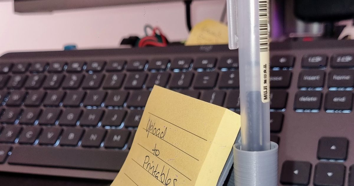 Sticky Notes and Pen Holder Stand by slimpickens | Download free STL ...