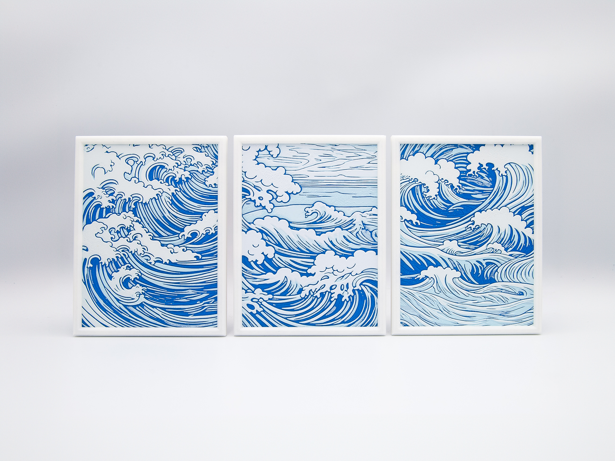 Wave Wall Art Frames by Bamingo Design | Download free STL model ...