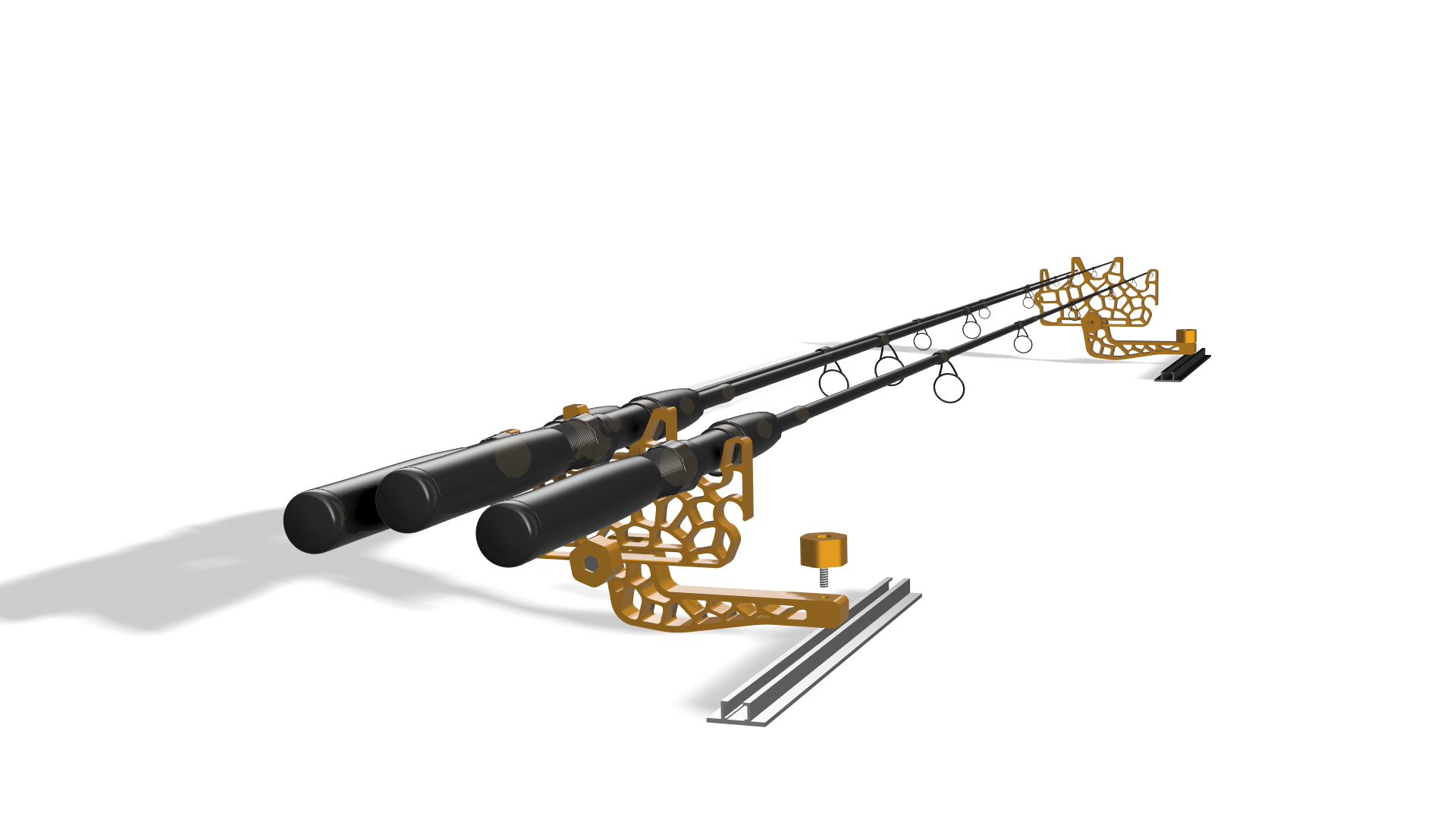 Fishing Rod Holder Rail System by Veracon | Download free STL model ...