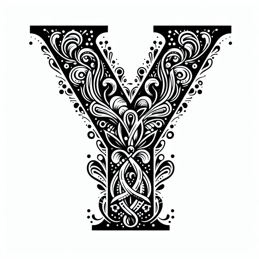 Frottage creation: letter Y (version 1) by Nina Máčová | Download free ...