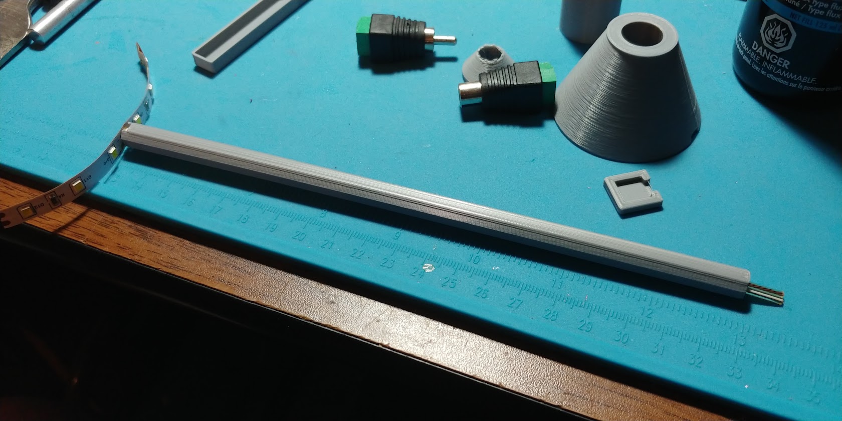 Detachable Slot Car Track Light Post for 12v LED strips by MrFlippant ...