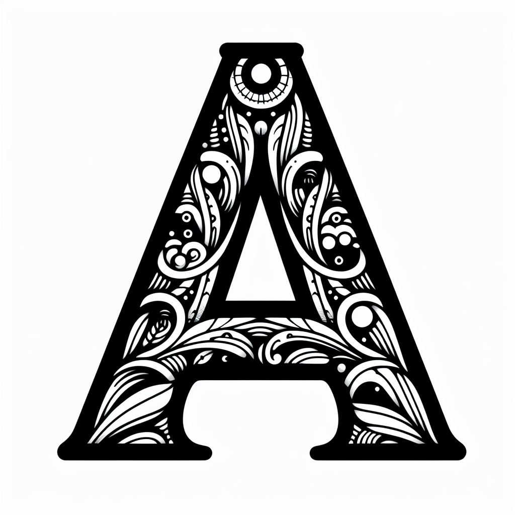 Frottage creation: letter A (version 3) by Nina Máčová | Download free ...