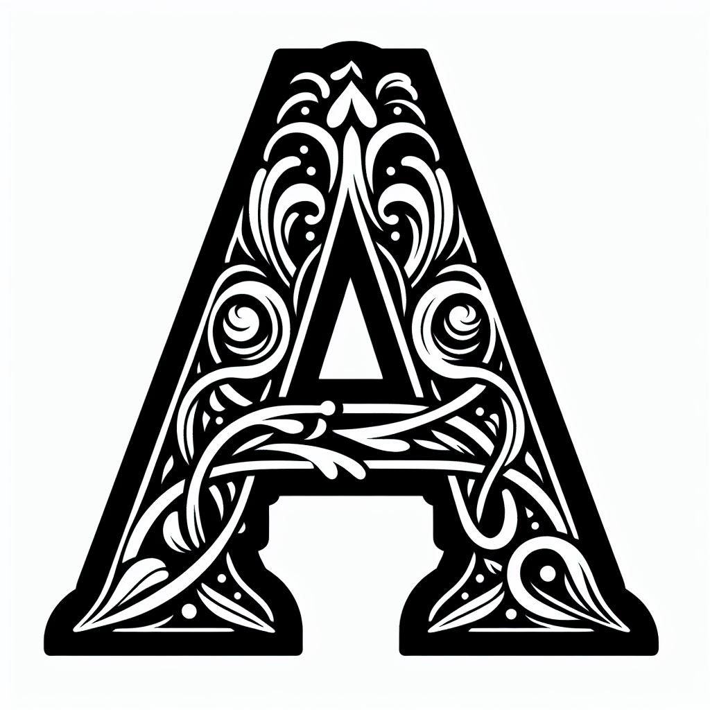 Frottage creation: letter A (version 4) by Nina Máčová | Download free ...