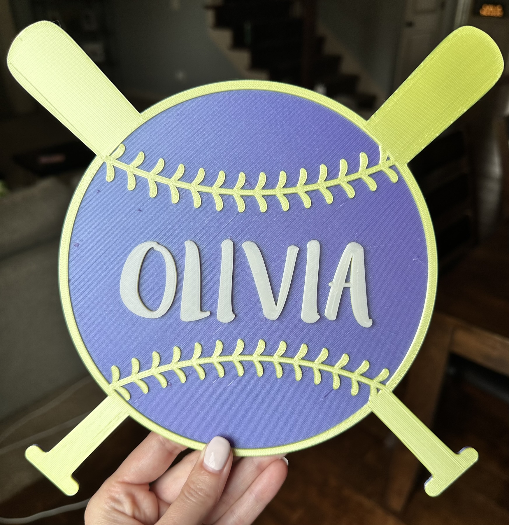 Softball Name Sign by MKLand | Download free STL model | Printables.com