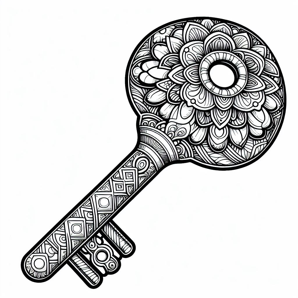 keychain: Decorative key by Nina Máčová | Download free STL model ...