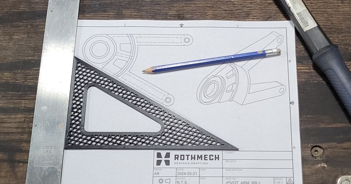 Drafting Triangle by Garage_Tinkerer | Download free STL model ...