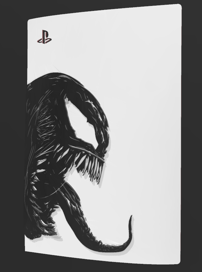 VENOM PS5 CUSTOM HEFESTO 3D FRONT PLATE by Huf | Printables Store