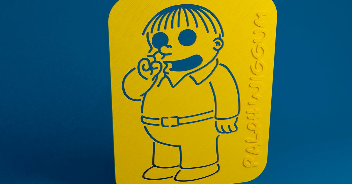 Ralph Wiggum Drawing template by Nickomc29 | Download free STL model ...