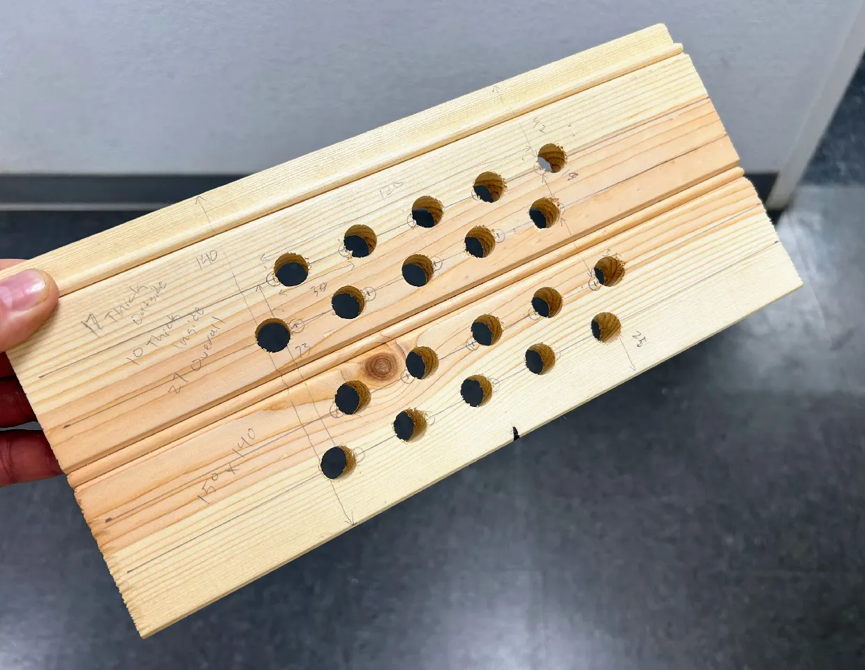 Hole/Drill Guide for Wood Soffit Vents by cl@ytr0n | Download free STL ...