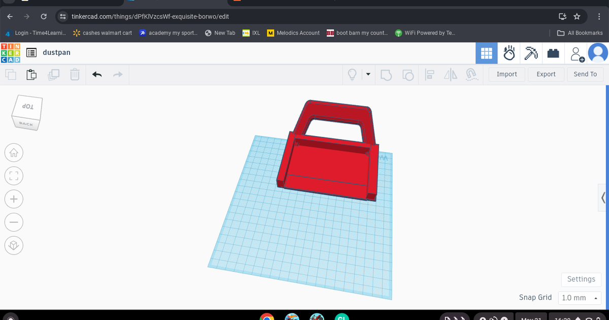 dustpan with handle by USA BOY | Download free STL model | Printables.com