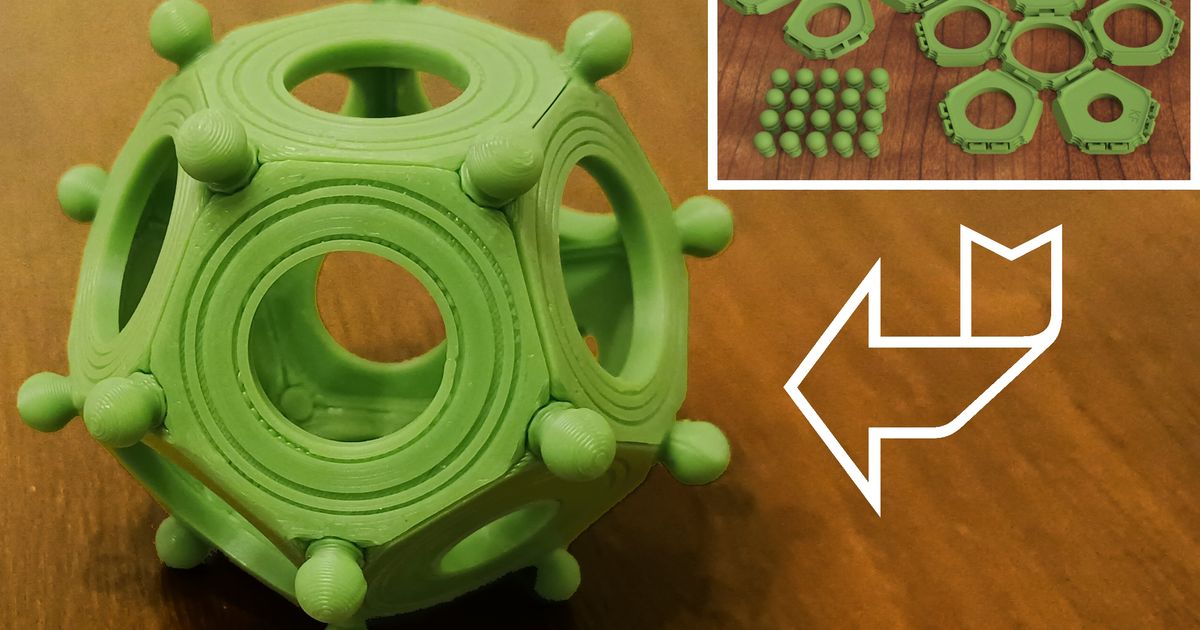 Roman Dodecahedron - Folding Flat Print von Keenan | Kostenloses STL ...