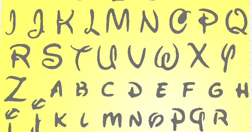 Disney style lettering stencil by kent wilson | Download free STL model ...