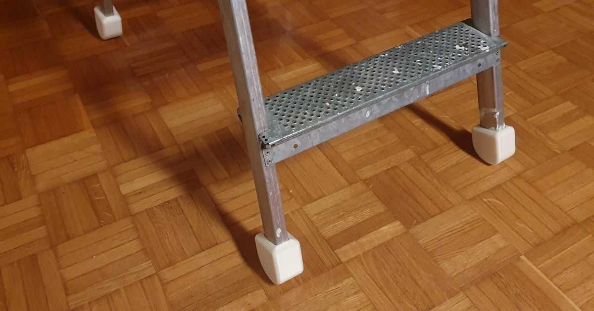 Foot pads for aluminum ladder by joshel | Download free STL model ...