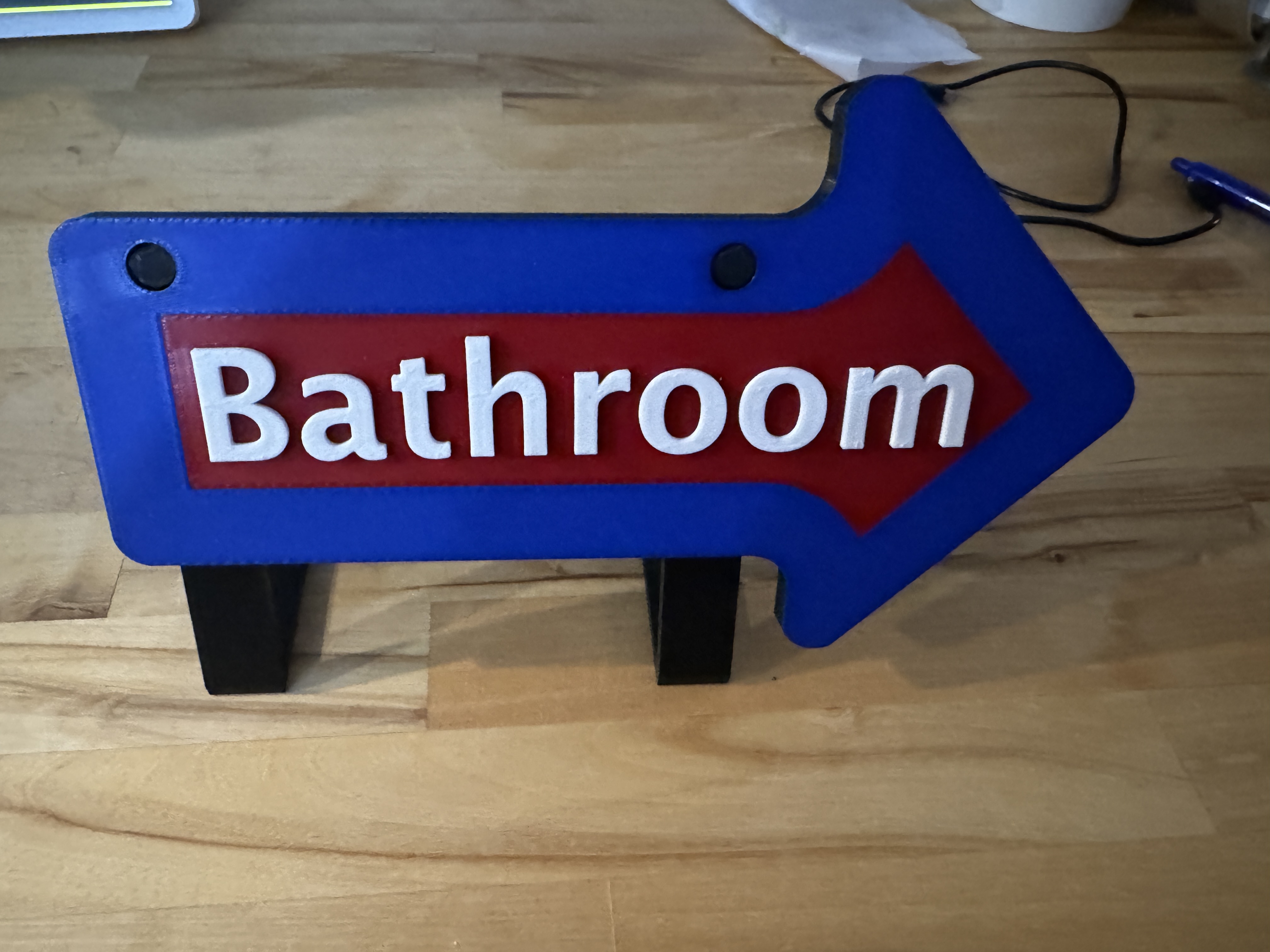 Bathroom Directional Signs by ajnova75 | Download free STL model ...