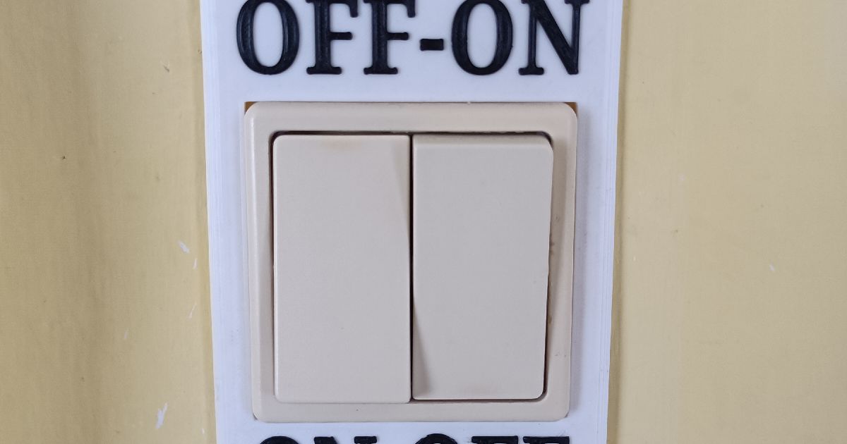 Light switch TAG by Mikesm | Download free STL model | Printables.com