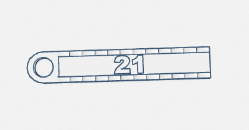 Key ring with number 21 by Andrew Batchelor | Download free STL model ...