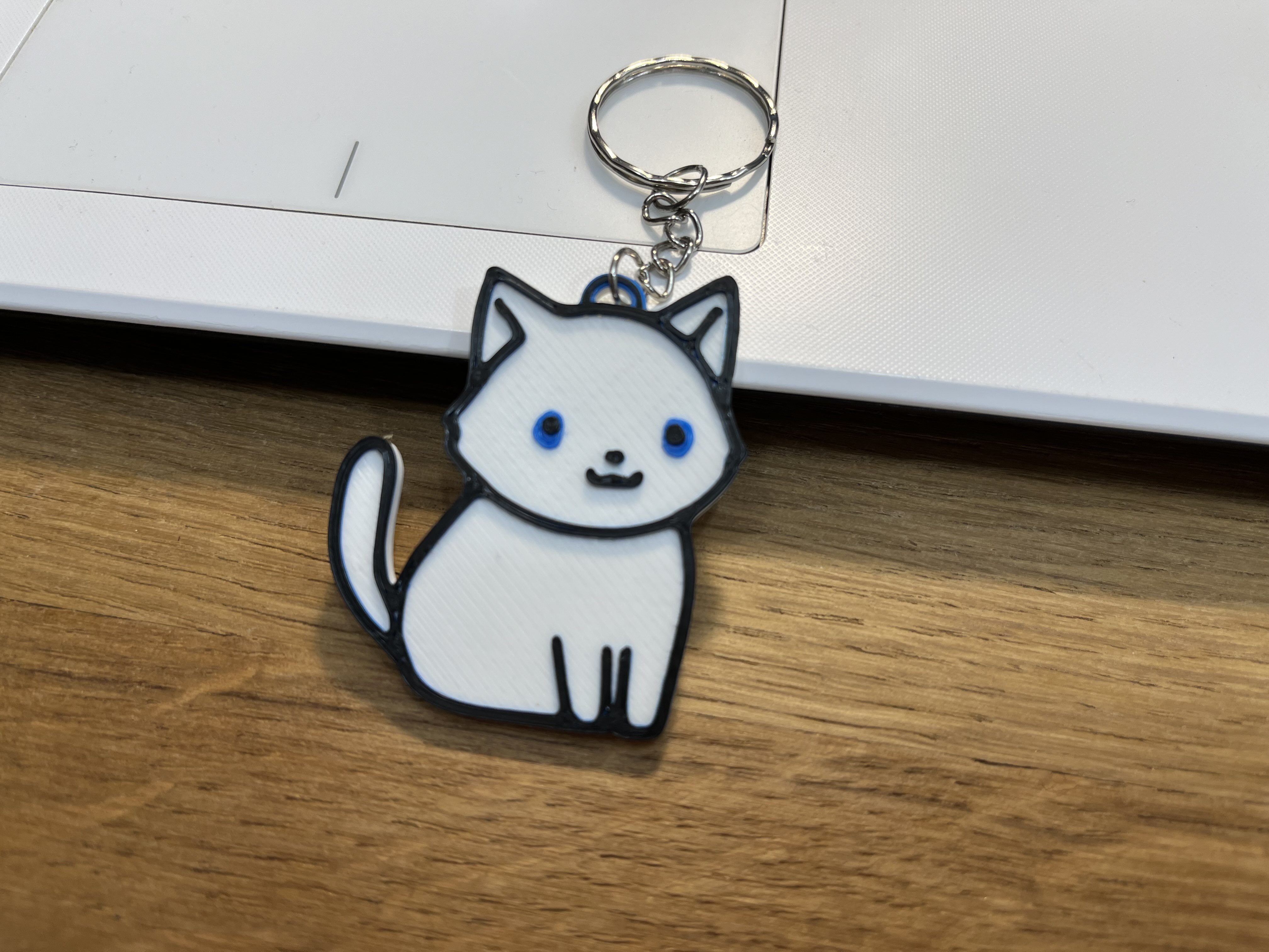 Cute White Cat Keychain by Aztairya | Download free STL model ...