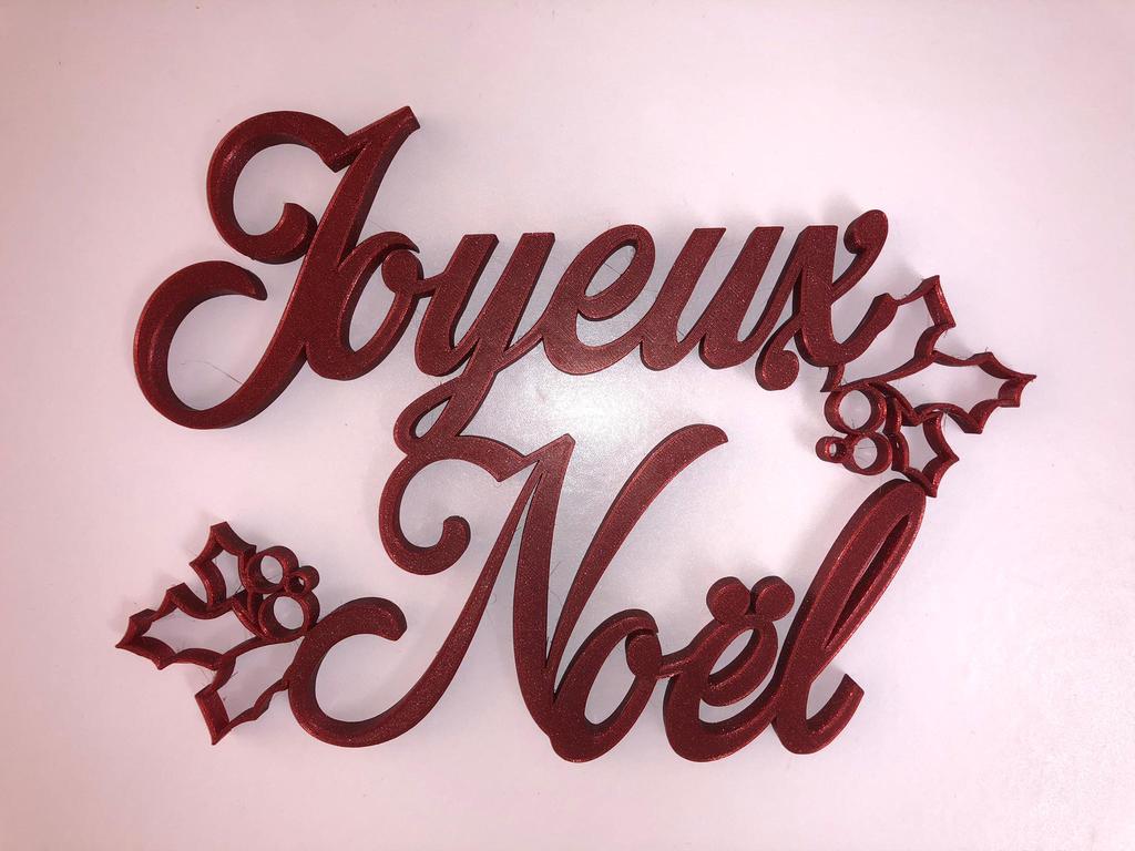Joyeux Noël sign for door (magnetic) by Adjuro | Download free STL ...