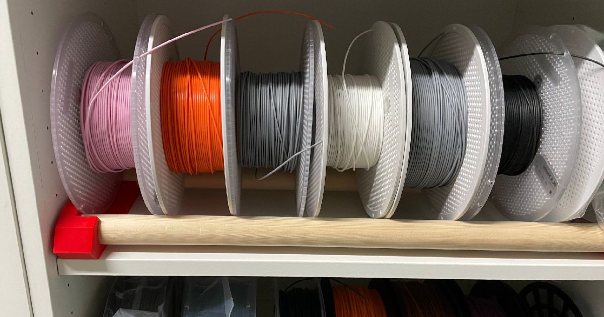 Spool Organiser for shelf by D2P-3D | Download free STL model ...