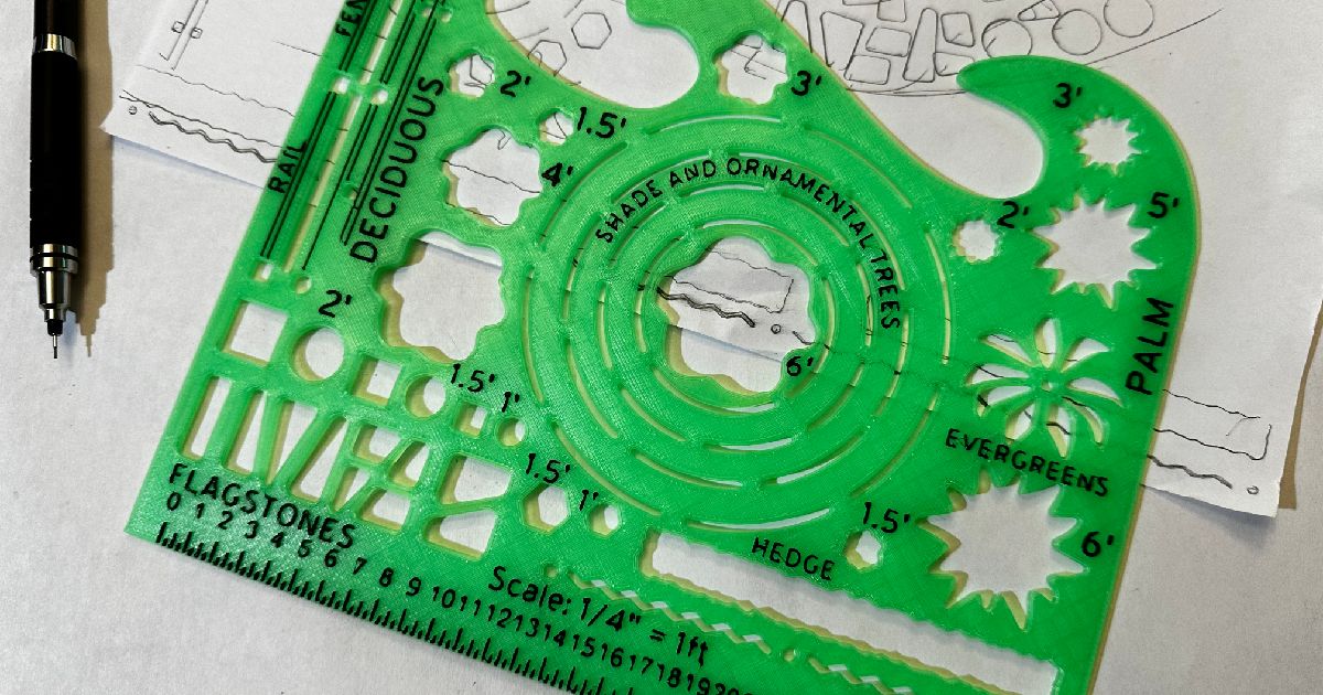 Landscape Drawing Template by filamentfiend | Download free STL model ...