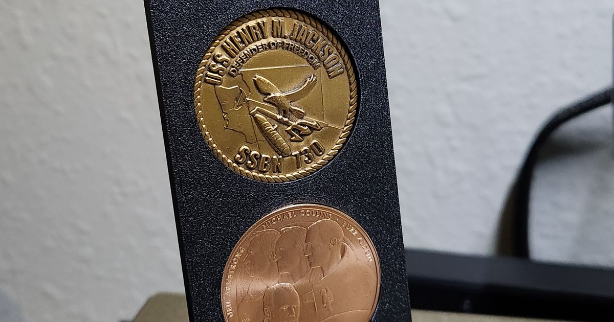 4 Coin Display for 1.5" Coins by Aaron Nichols | Download free STL ...