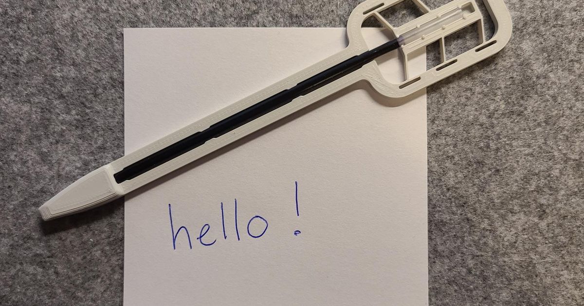 Ultra Thin Pen (Bistable Compliant Mechanism) by FabianVeile | Download ...