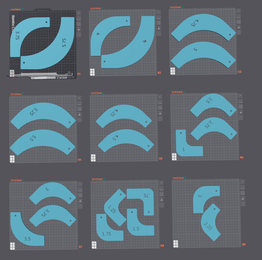 Imperial Radius Set by ronb1964 | Download free STL model | Printables.com