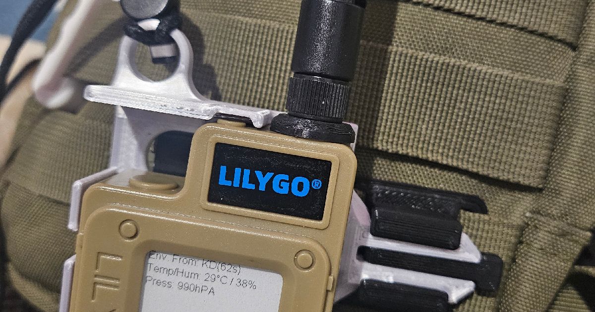 Lilygo T-Echo Shell w/ Improved Loop and Optional Quick Clip Attachment ...