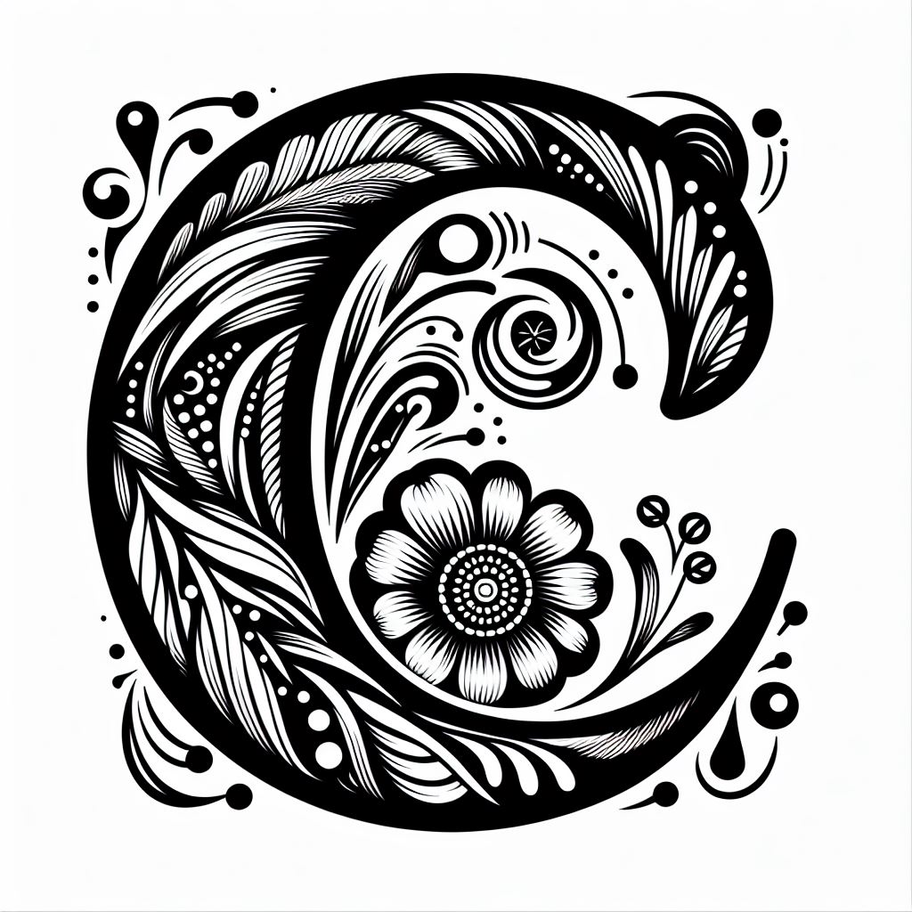 Frottage creation: letter C (version 2) por Nina Máčová | Descargar ...