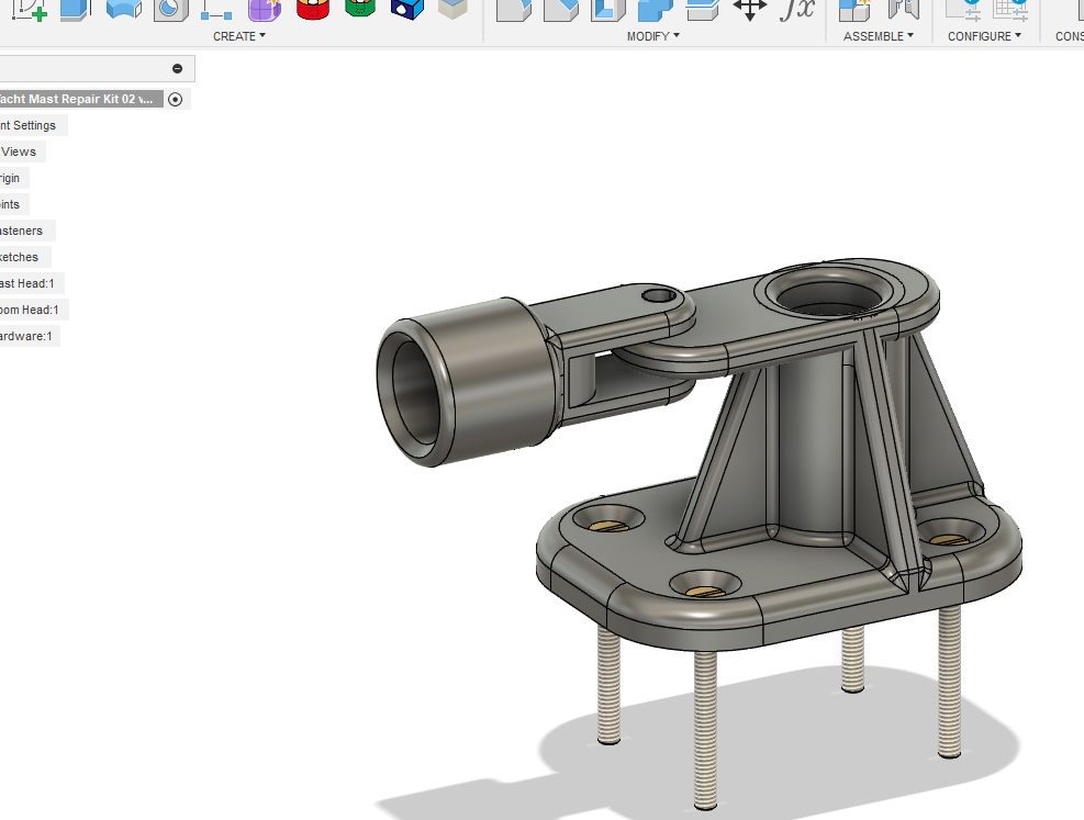 Toy Yacht Mast Repair Kit by Trickyhicky | Download free STL model ...