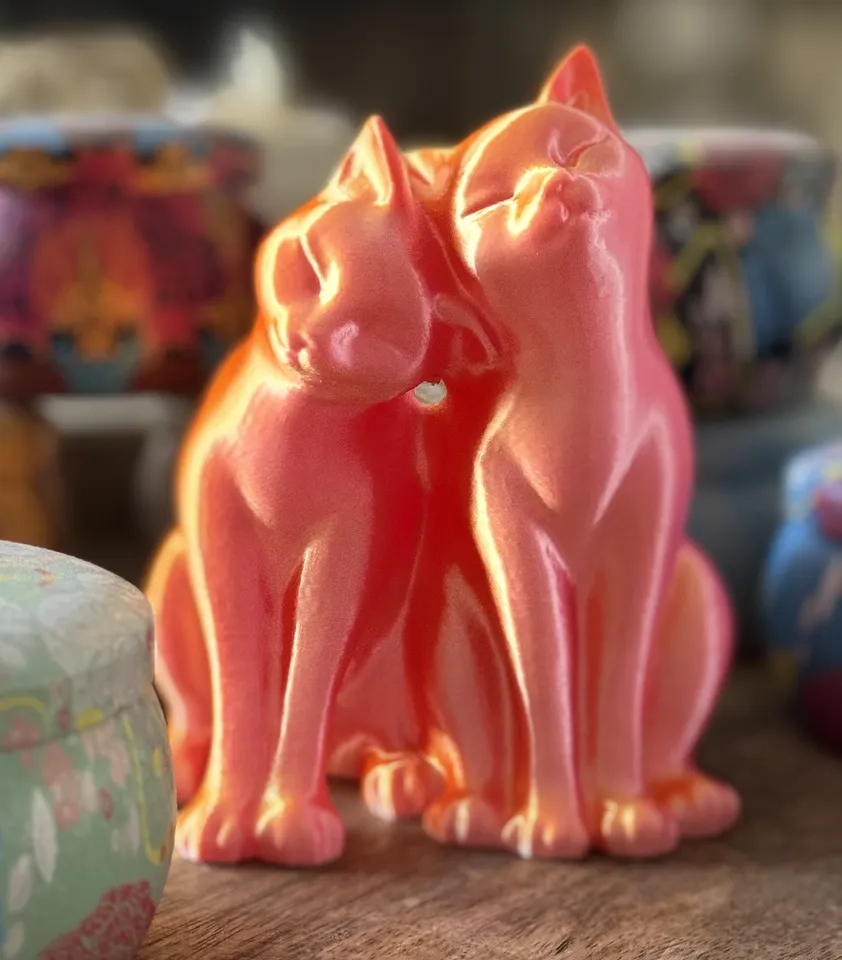 Two Nuzzling Affectionate Cats by DeMamba Prints | Download free STL ...