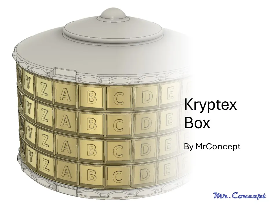 Kryptex Box with print-in-place Lock by Mr. Concept | Download free STL ...