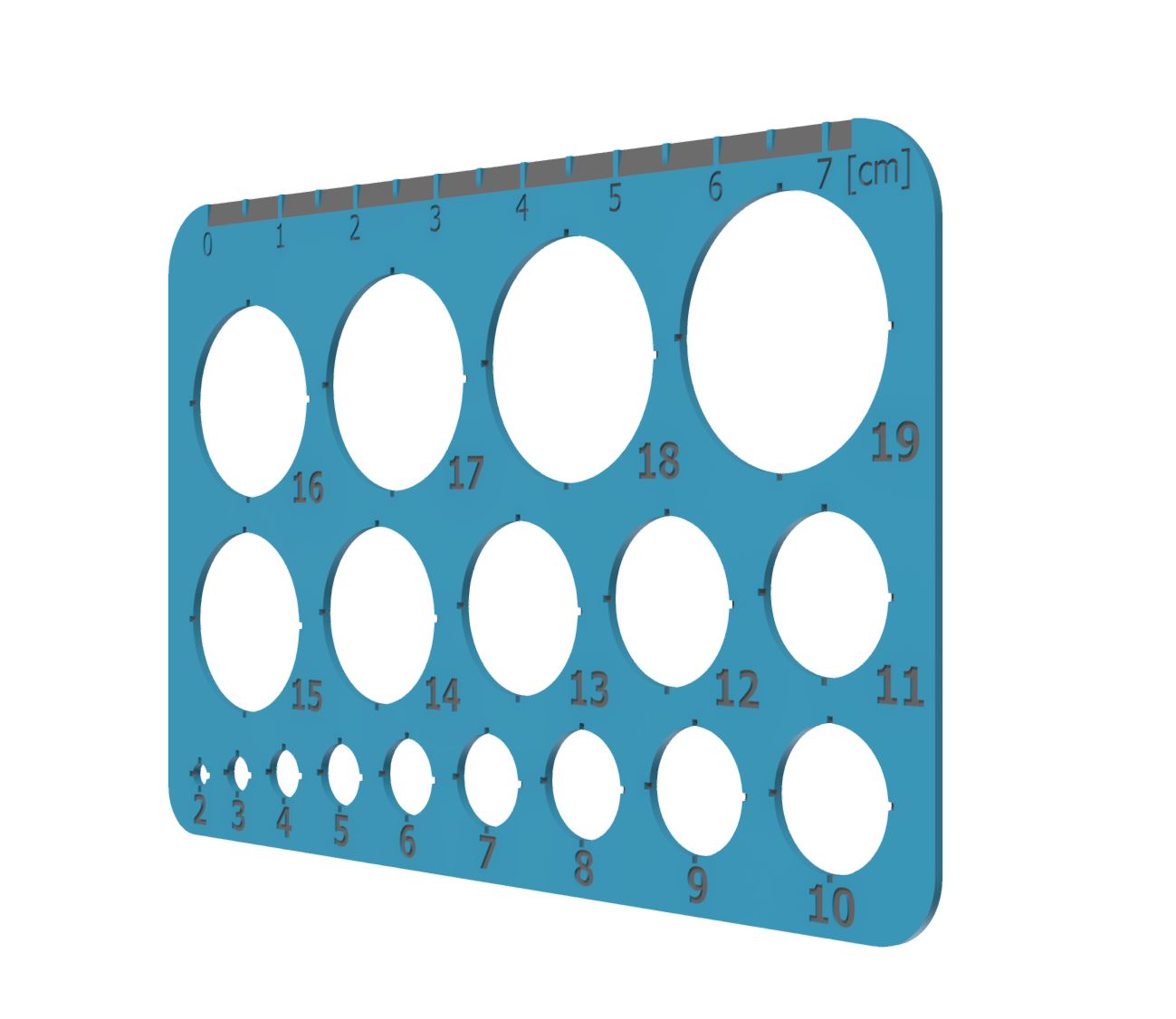 Circle template credit card by Tim G | Download free STL model ...