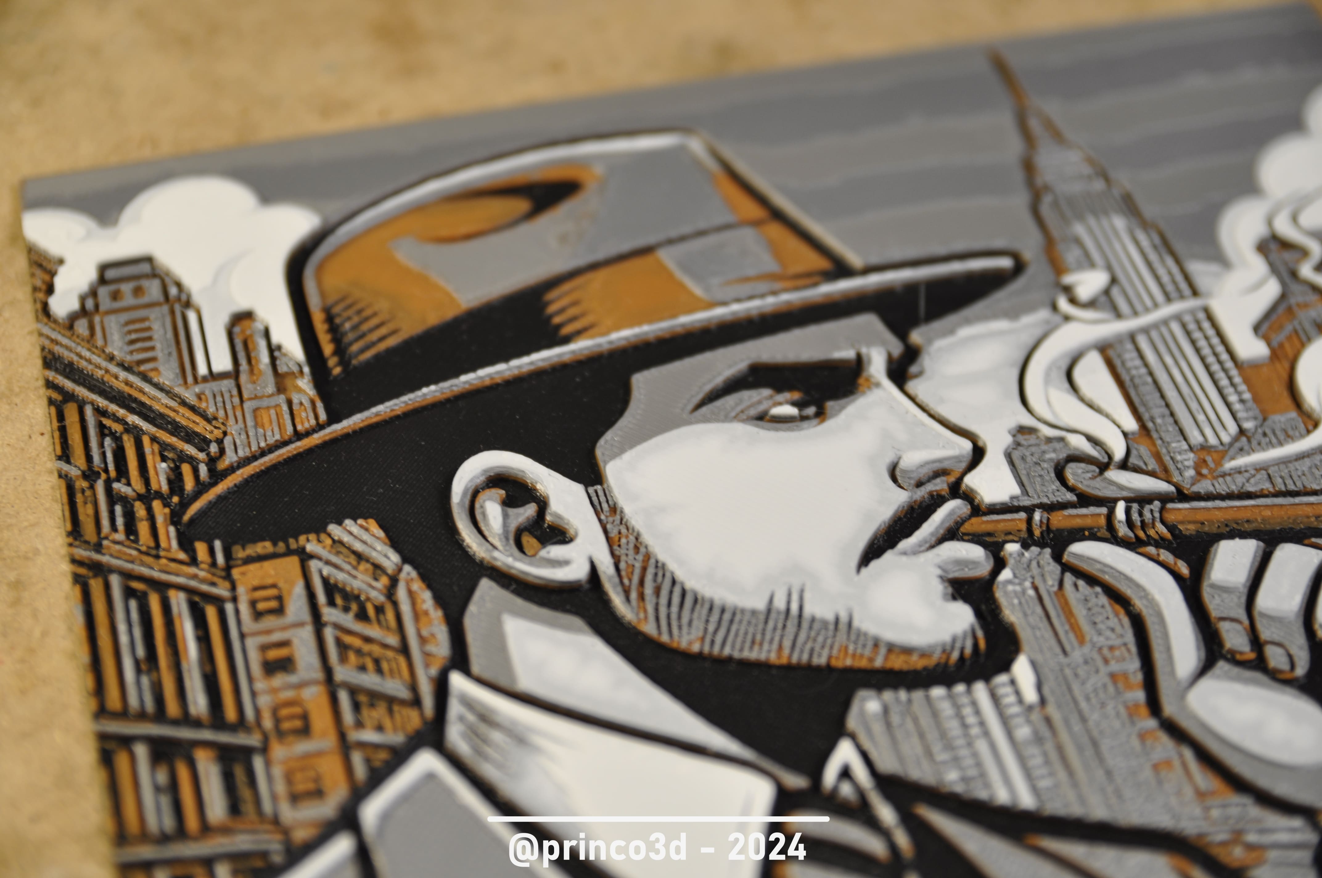 Fumador en Nueva York - HueForge by PrinCo 3D | Download free STL model ...