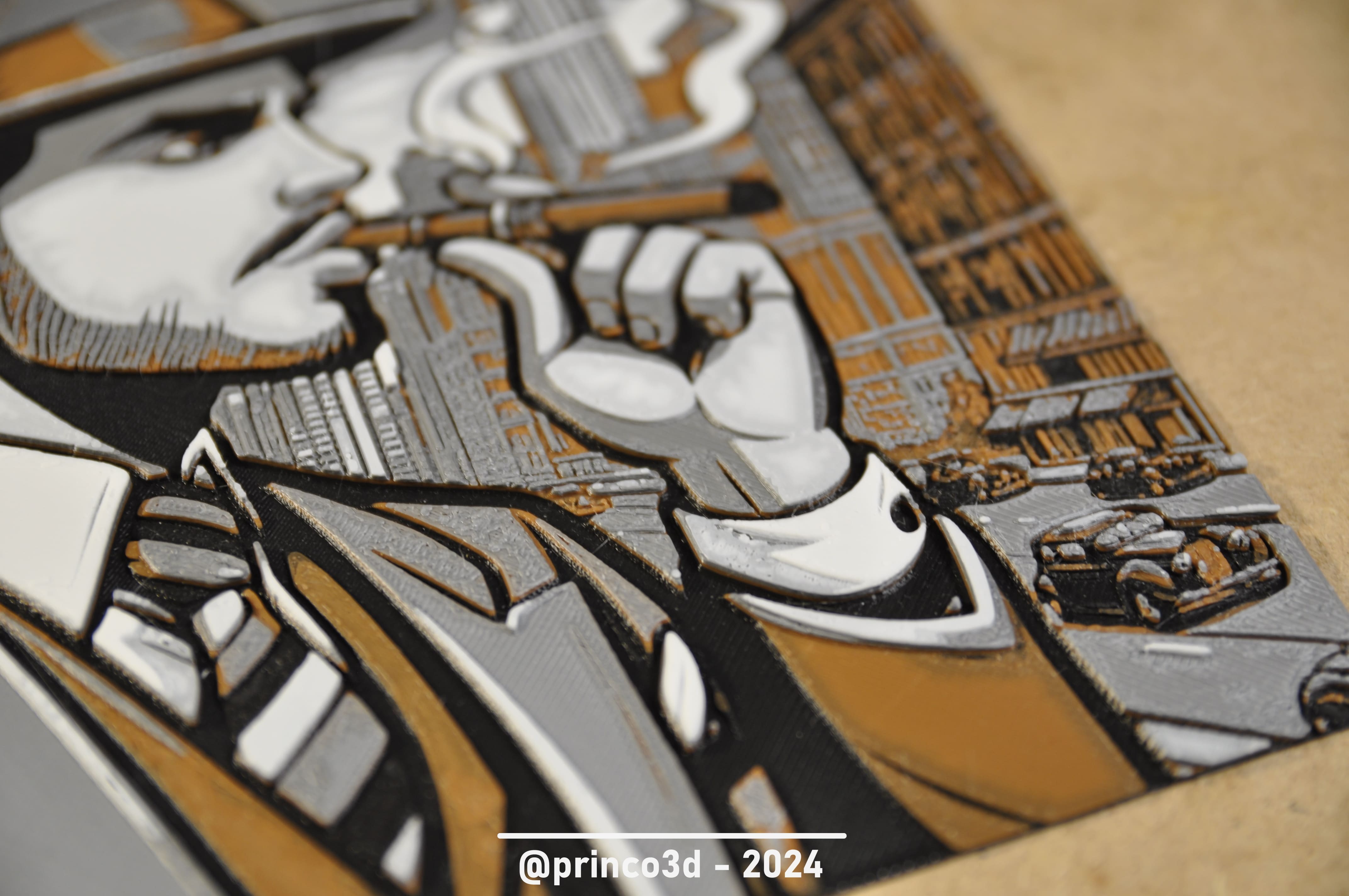 Fumador en Nueva York - HueForge by PrinCo 3D | Download free STL model ...