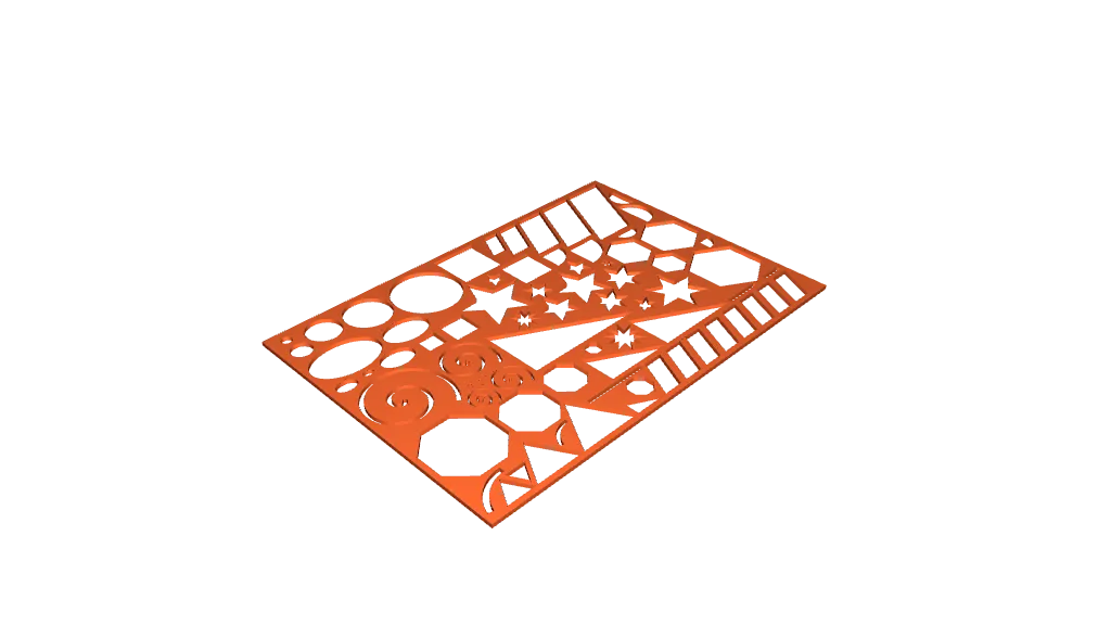 Basic geometric shapes stencil by pzeleny | Download free STL model ...