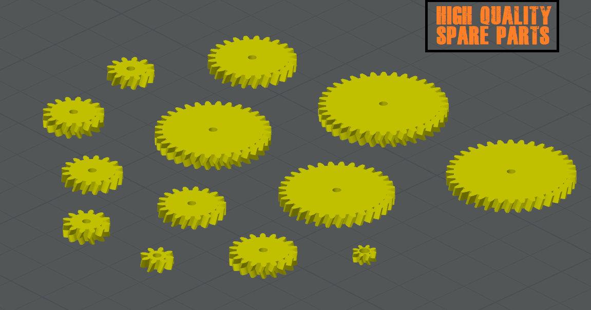 HELICAL GEARS COLLECTION - SET OF 13 HIGHLY DETAILED REPLACEMENT GEARS ...
